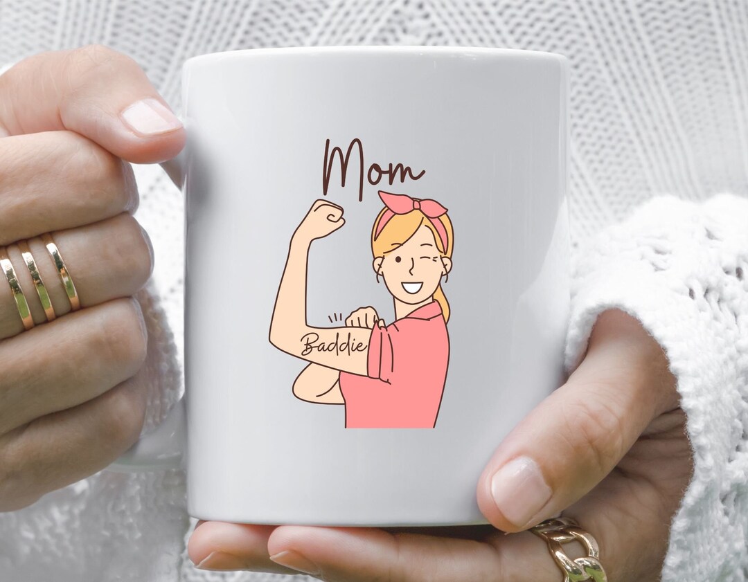 Baddie Mom Mug, Baddie Mug, Mugs for Moms, Girl Mugs, Cool Mom Mugs ...