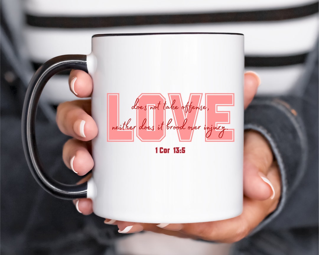 Love Mug White With Black Interior, Christian Mugs, True Meaning of ...