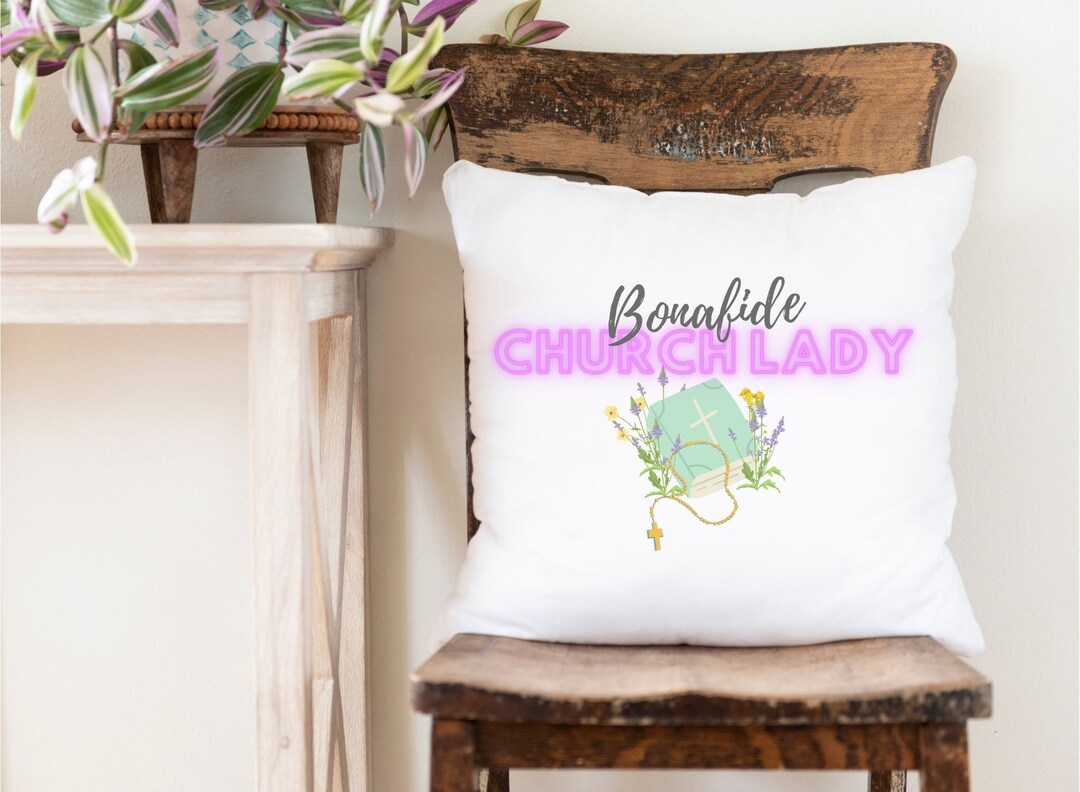 White Church Lady Pillow, Catholic Gifts, Christian Gifts, Prayer ...