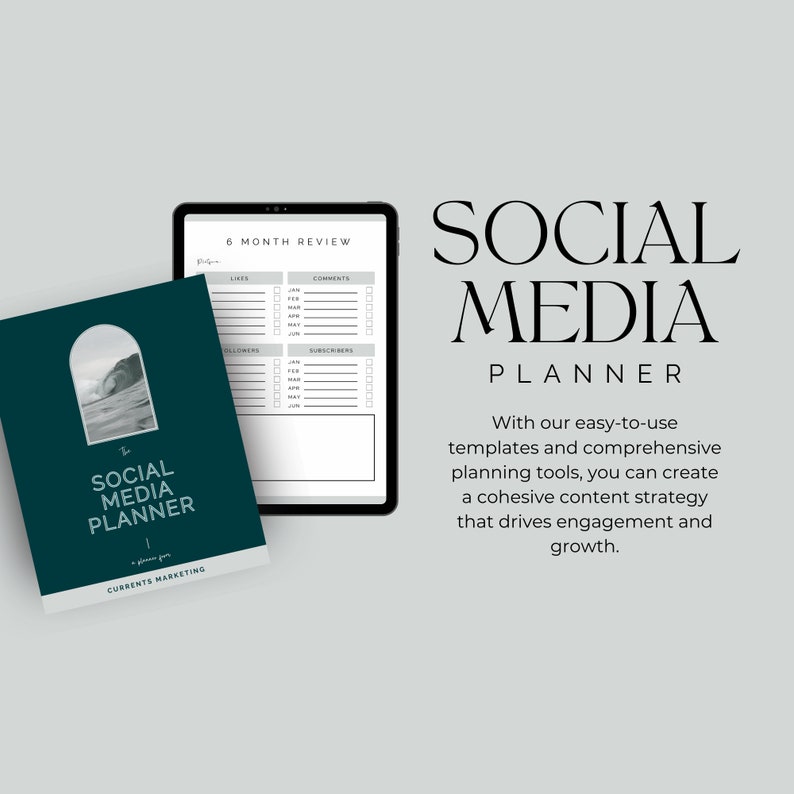 Social Media Planner Printable Download | Small Business Marketing Plan ...