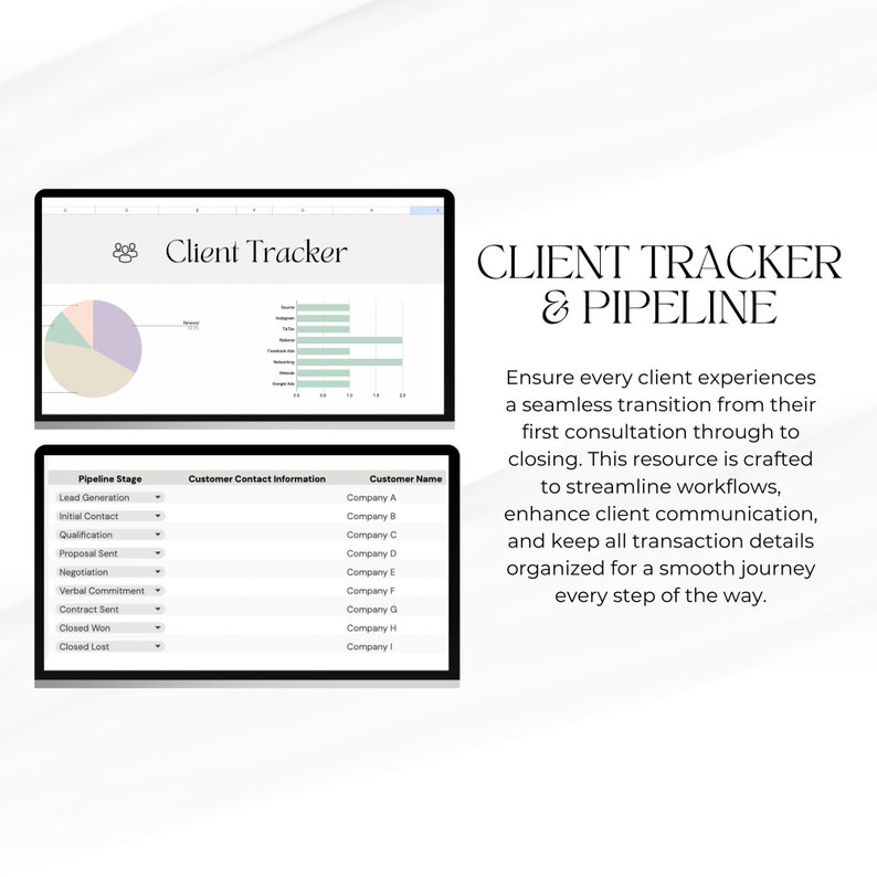 Mortgage Broker Client Tracker | Lead Pipeline Google Sheet Template - Etsy
