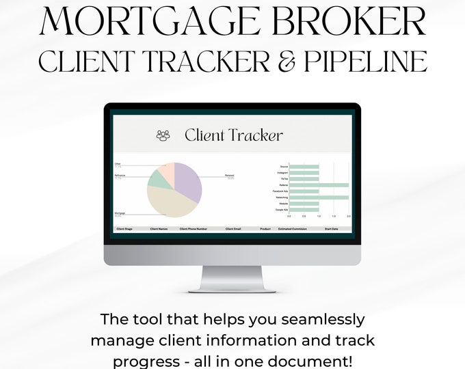 Mortgage Broker Client Tracker | Lead Pipeline Google Sheet Template - Etsy