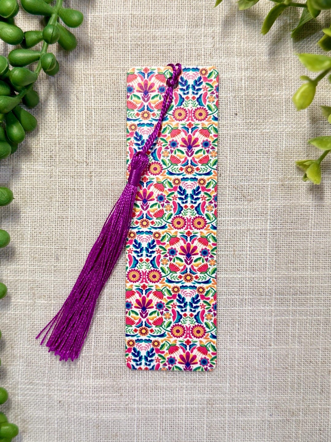 Bright Traditional Mexican Floral Bookmark for Readers - Colorful ...
