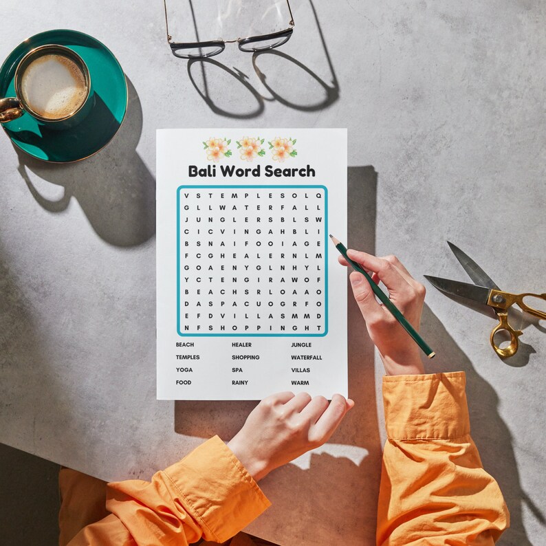 Bali Word Search - Etsy