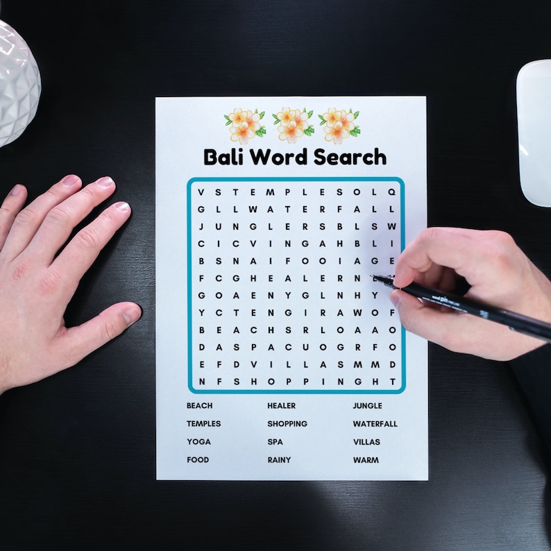 Bali Word Search - Etsy