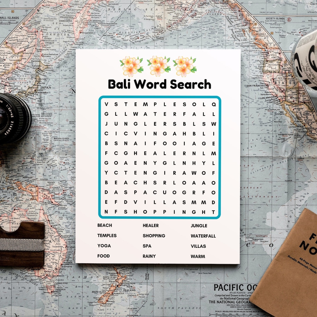Bali Word Search - Etsy