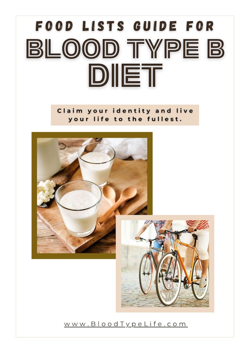 Blood Type B Food List Guide (PDF Download) - Etsy
