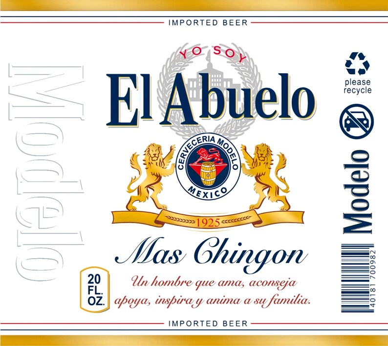 El Abuelo Mas Chingon Modelo Tumbler - Etsy