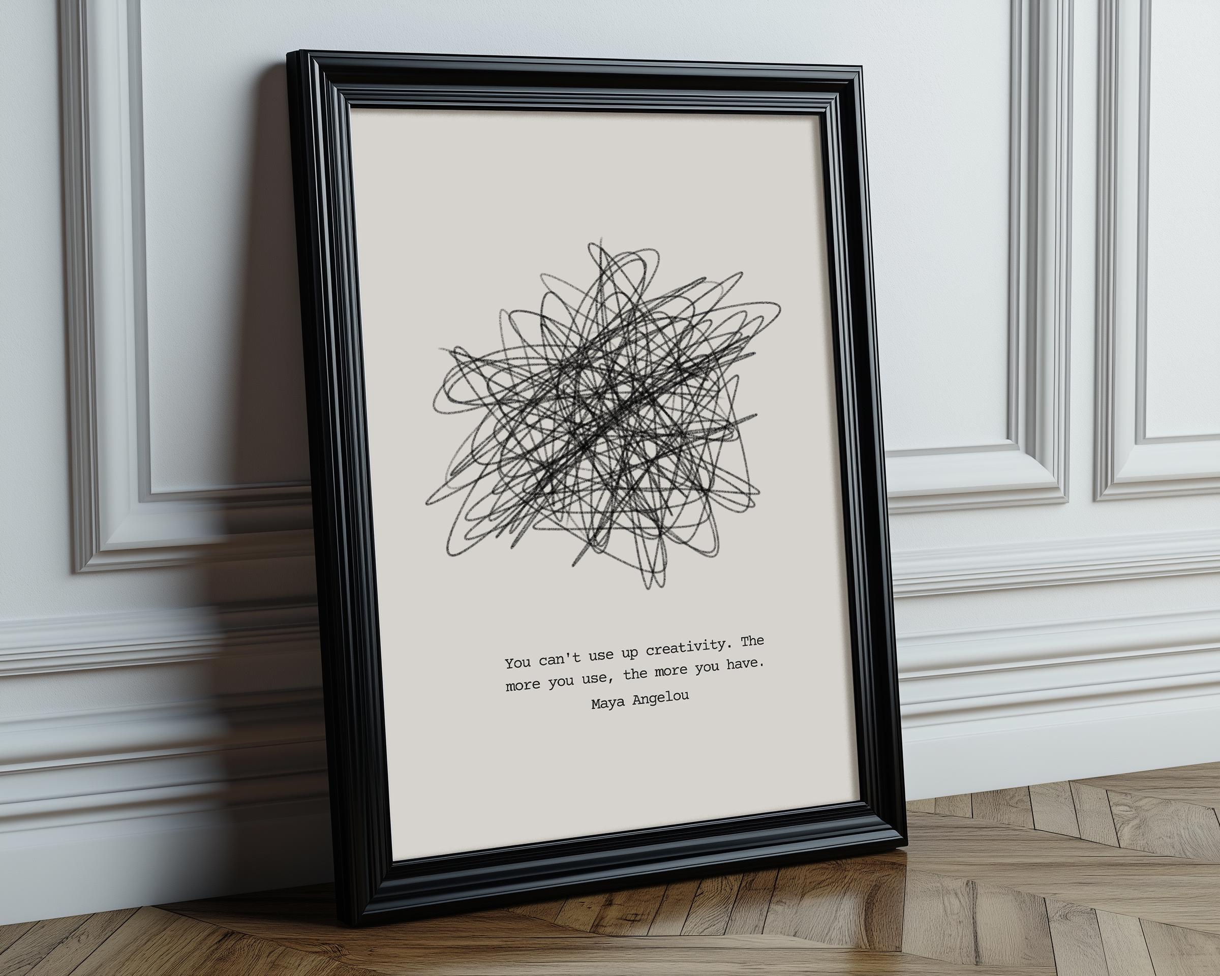 Maya Angelou Quote Wall Art Printable | Creativity Quote Poster ...