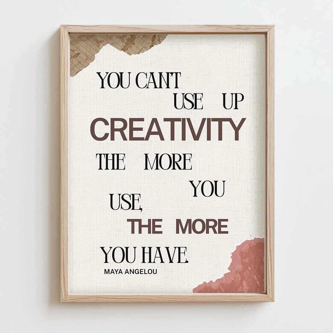 Maya Angelou Quote | Artist Studio Wall Art Printable | Creativity ...
