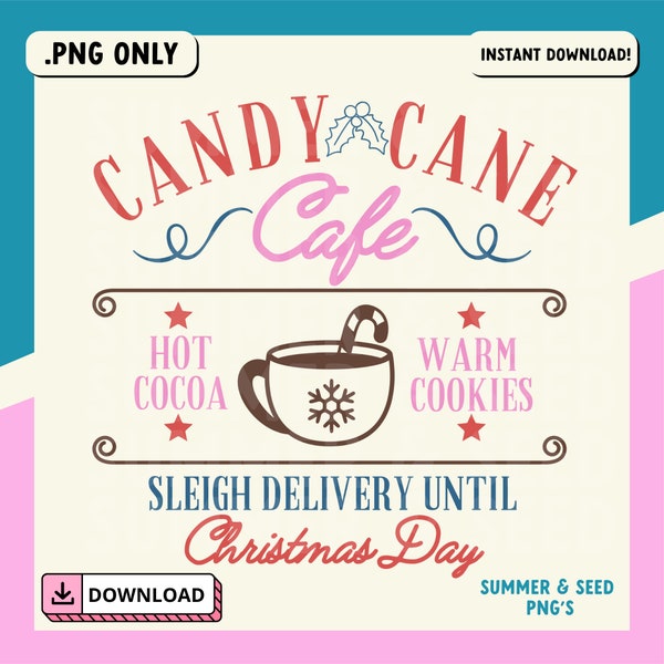 Candy Cane Cafe Sign - Etsy