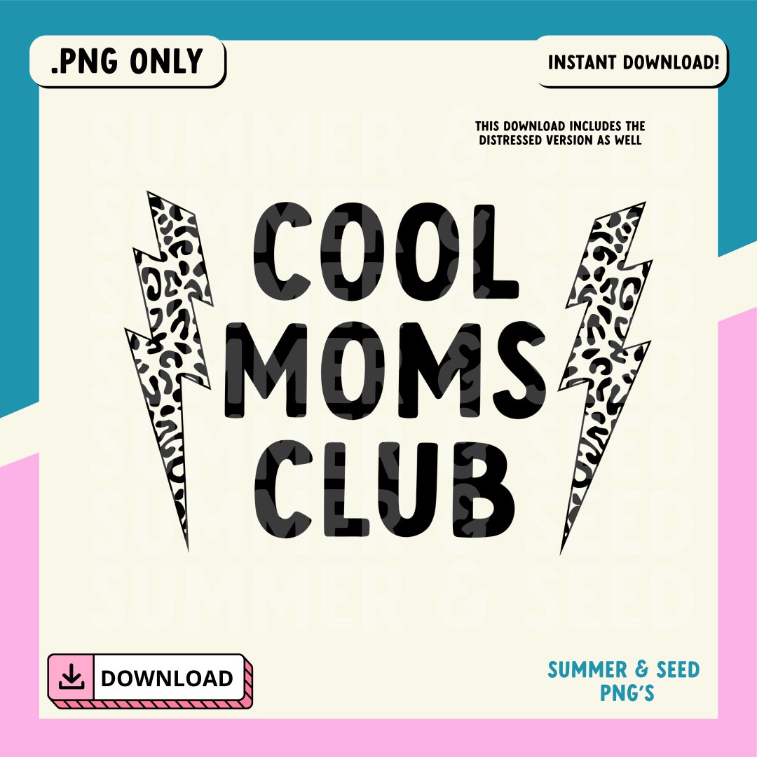 Cool Mom Png Mothers Day Png Mom Png for Shirt Lightening Bolt - Etsy UK