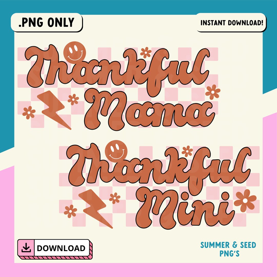 Thankful Mama Thankful Mini Png Thankful Crew Png Fall Season - Etsy