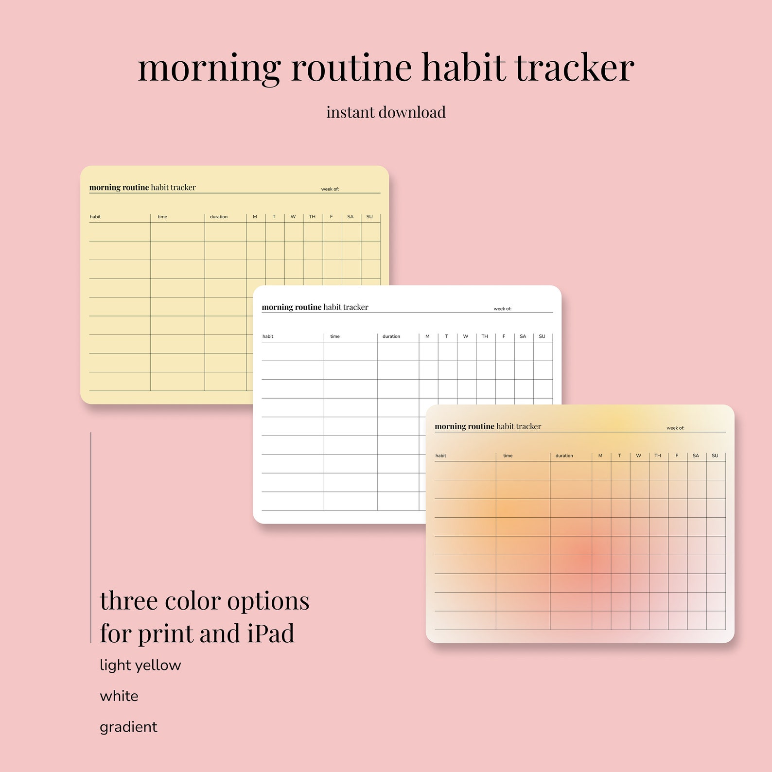 Morning Routine Habit Tracker Etsy morning-routine-habit-tracker-etsy