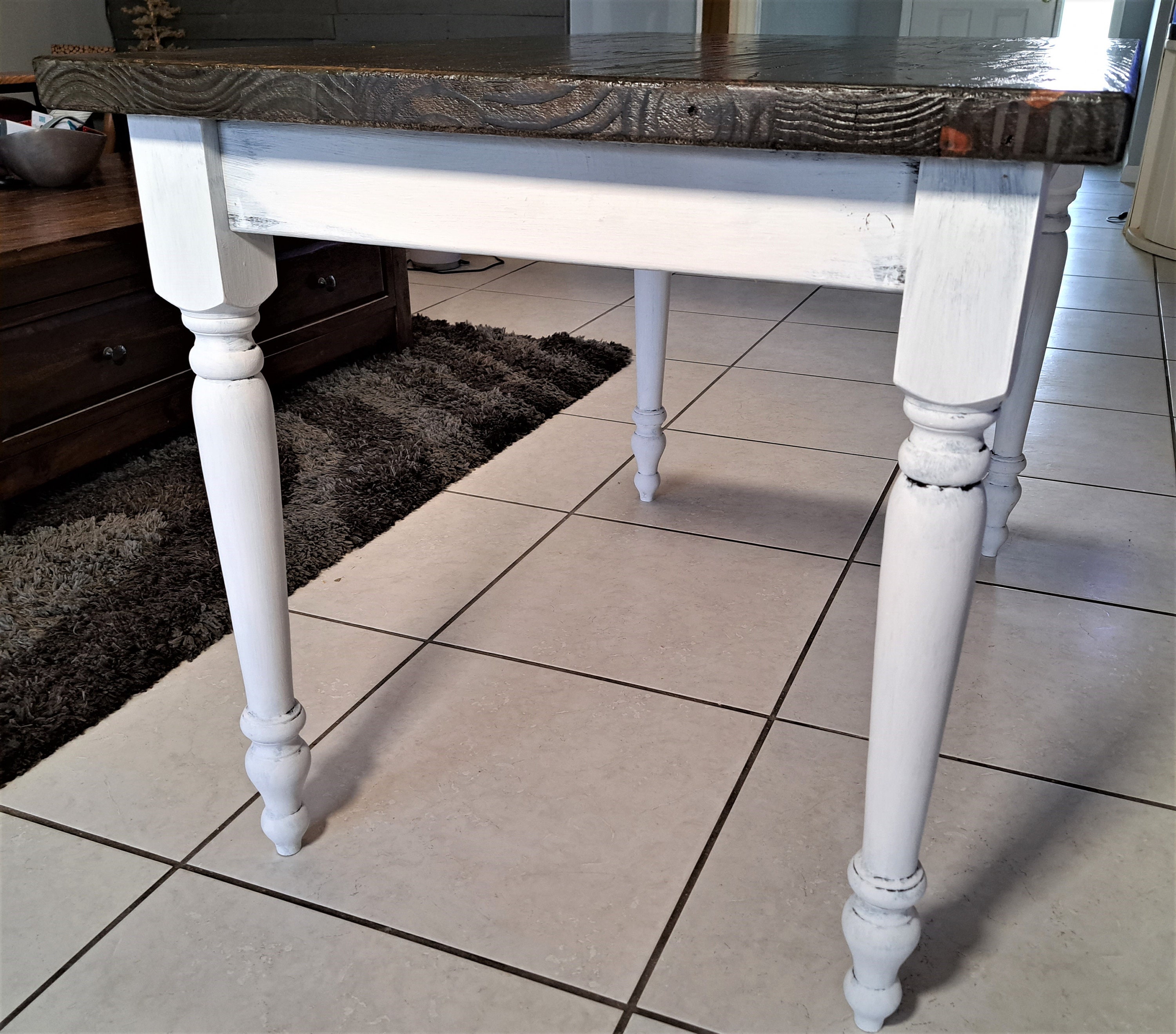 Farmhouse Style Solid Pine Wood Table Tuscany Country Kitchen Dining ...