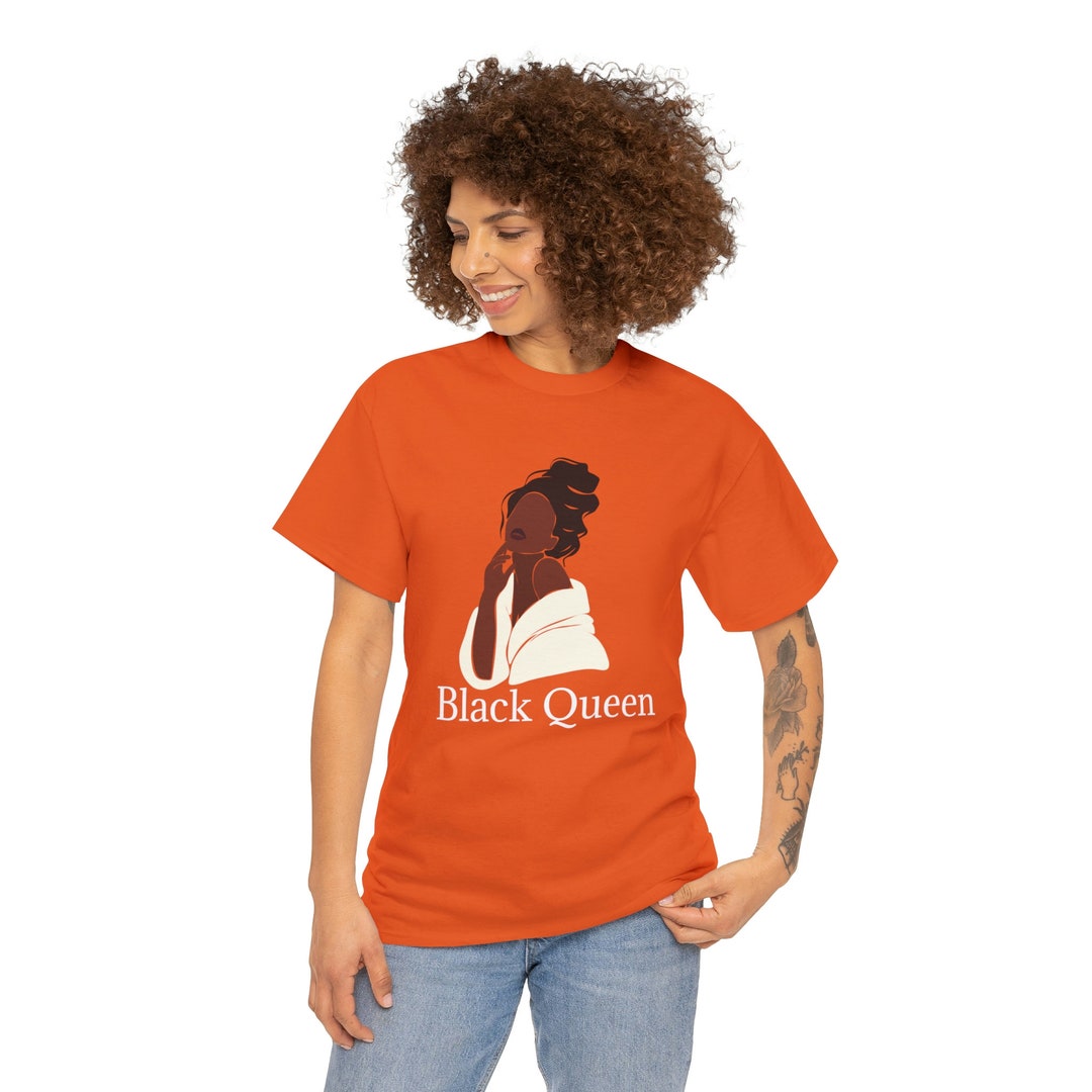 Unisex Heavy Cotton Tee, Black Queen Tee, Gift for Her, Gift for Wife ...