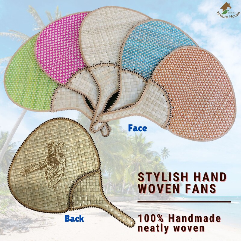 Palm Leaf Hand Fans - Etsy