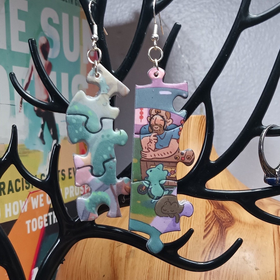 Lumberjack - Magic Puzzle Earring Series - Etsy