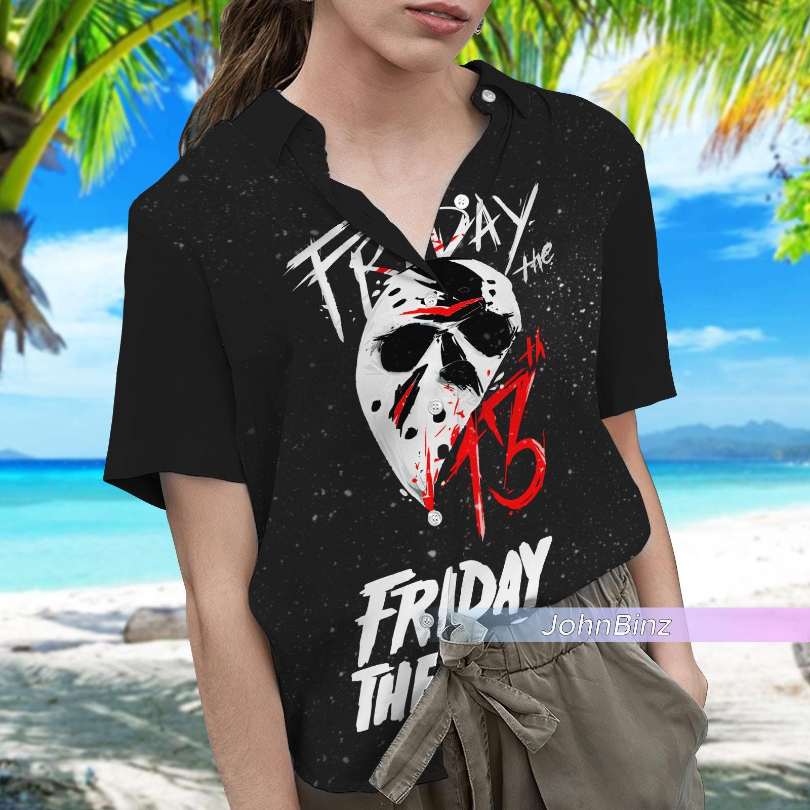 Jason Voorhees Shirt, Jason Voorhees Hawaiian Shirt, Friday The 13th ...