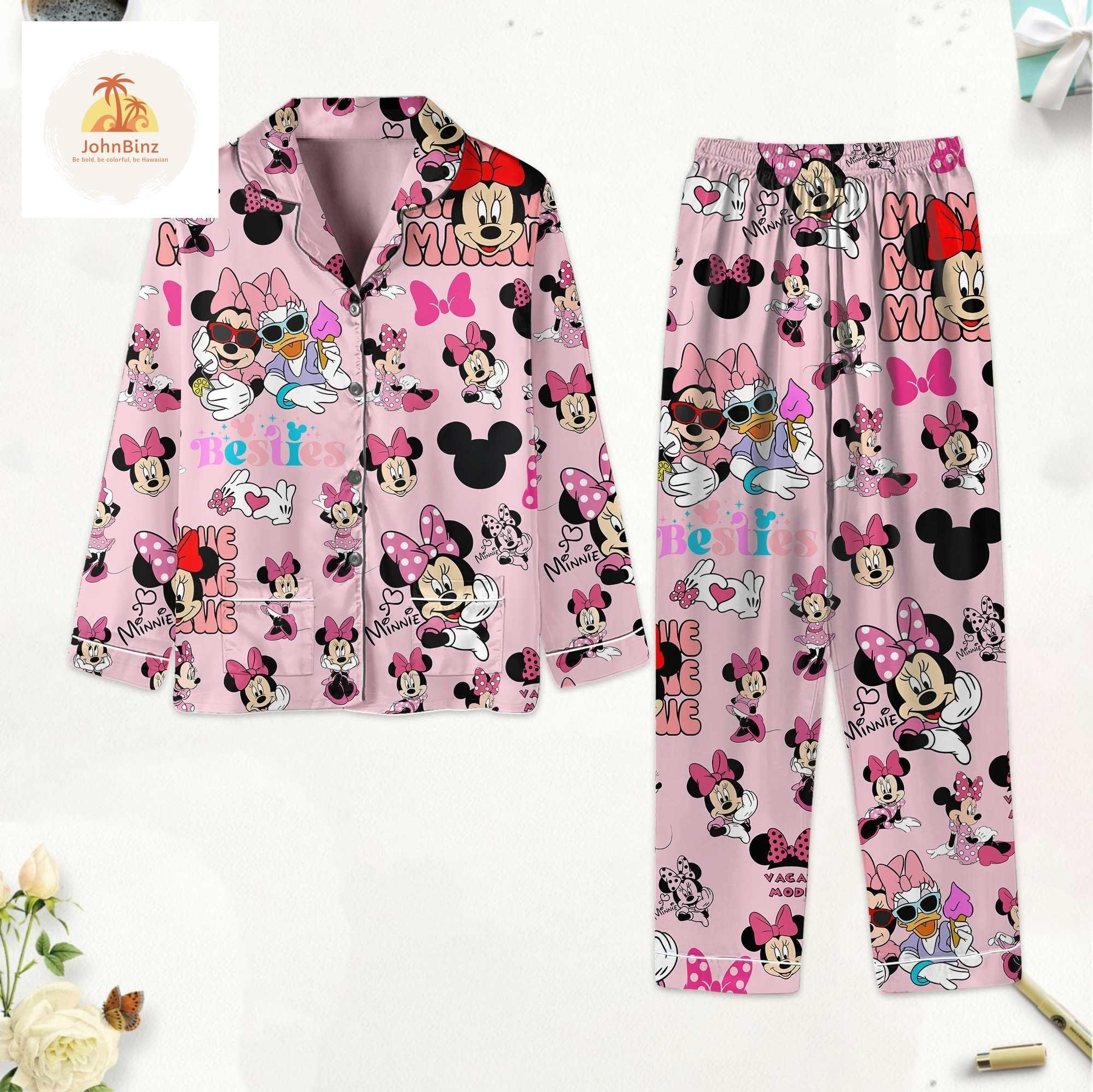 Christmas Minnie Pajamas Set, Minnie Women's Pajamas, Minnie Mouse ...