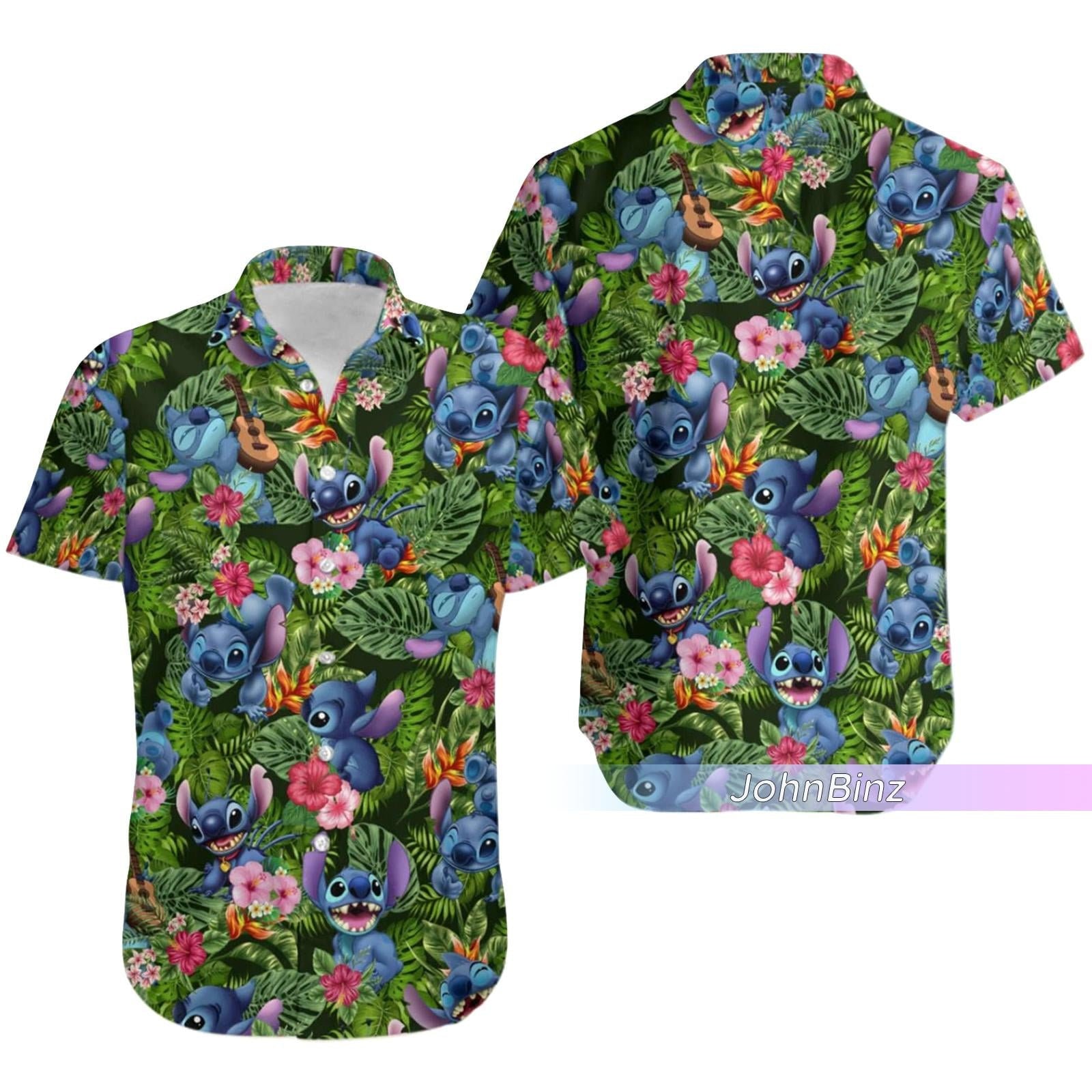 Disney Stitch Shirt, Stitch Hawaiian Shirt, Stitch Tropical Shirt sold ...