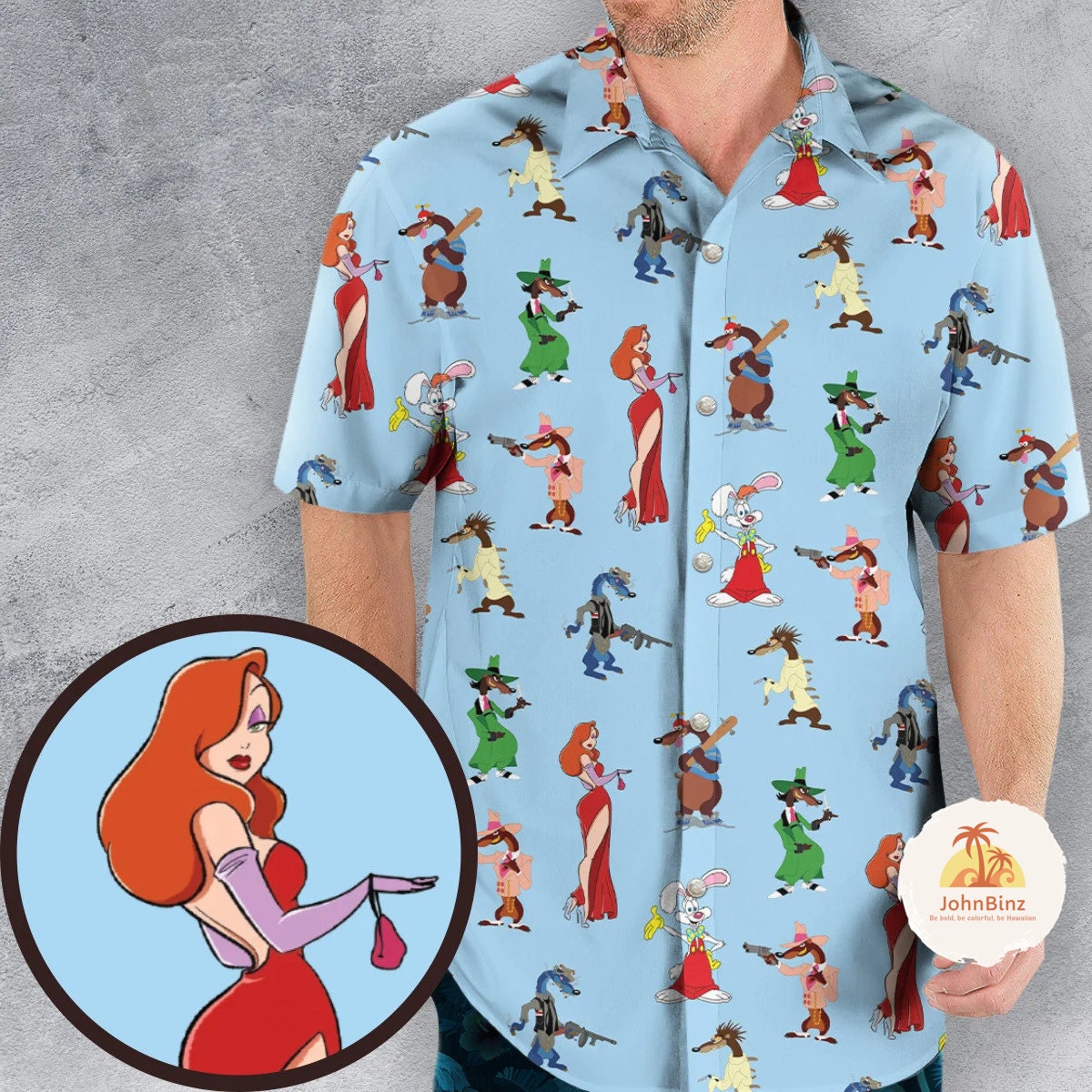 Jessica Rabbit Hawaiian Shirt, Who Framed Roger Rabbit Shirt sold by ...