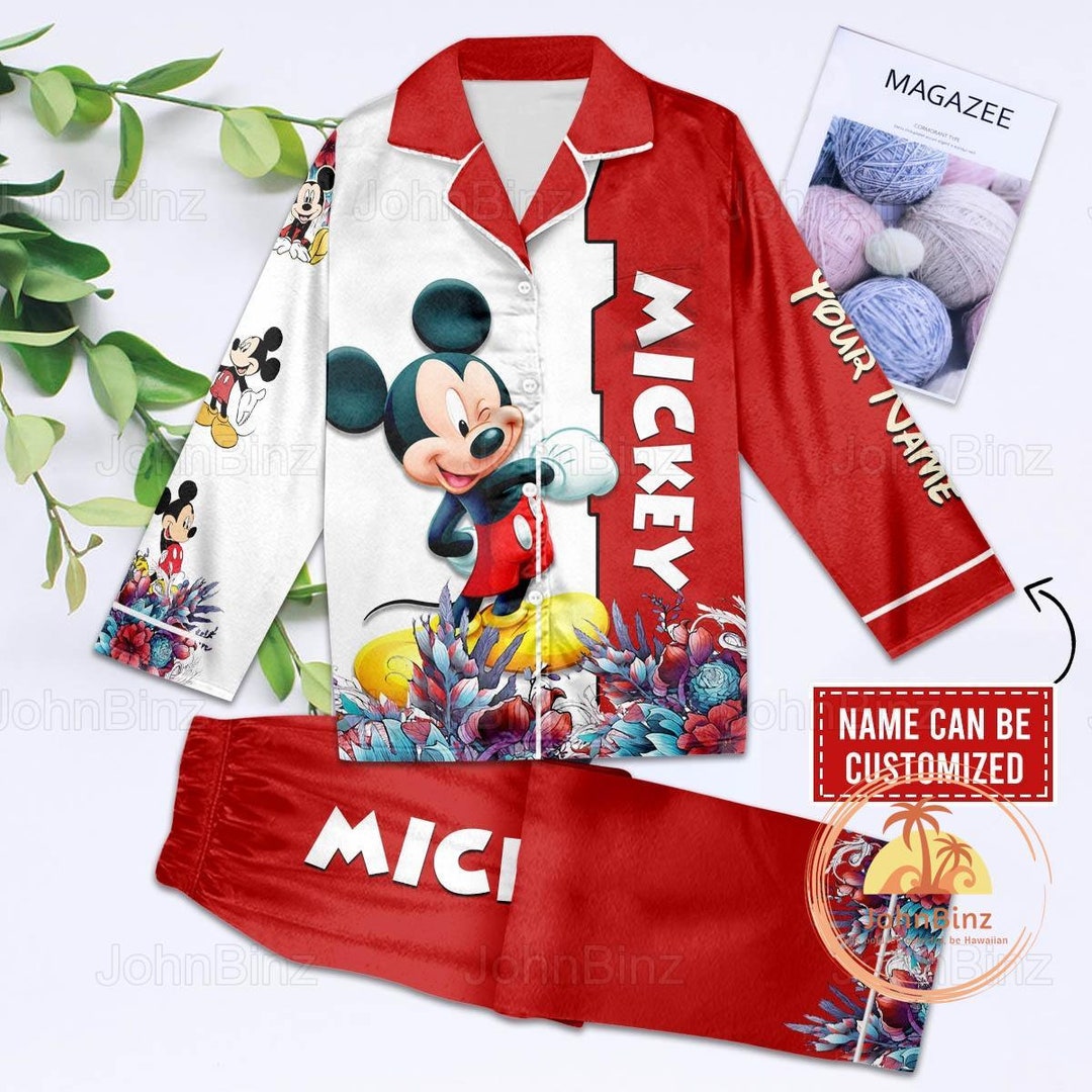 Mickey Mouse Pajamas Set, Custom Mickey Pajamas, Magical Kingdom ...