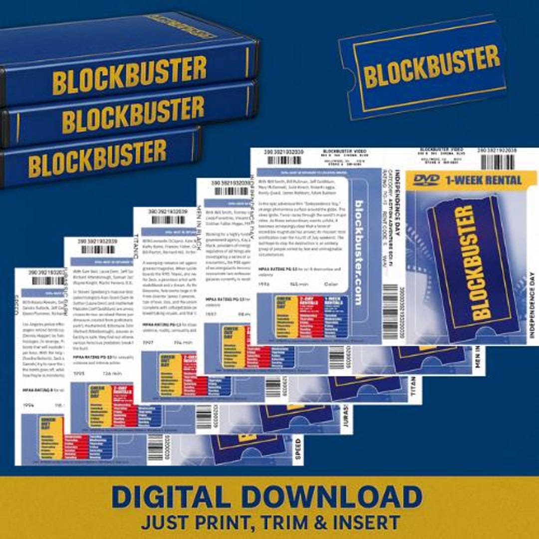 90s Movie DVD Cover Art Prints: Blockbuster Collection (digital ...
