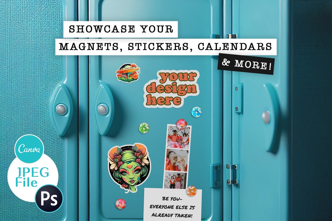 Turquoise Locker Mock up for Magnets Stickers Calendars Signs Photos ...