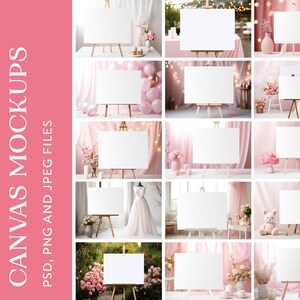 30 X Pink Party Themed Sign Mockup Bundle | PSD Smart Object Mock-ups ...