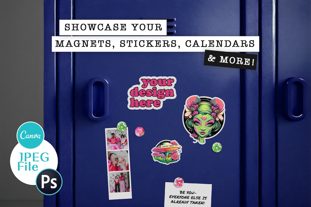 Navy Blue Locker Mock up for Magnets Stickers Calendars Signs Photos ...