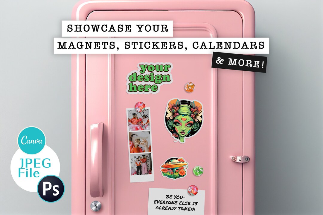 Pink Locker Mock up for Magnets, Stickers, Calendars, Signs, Photos ...