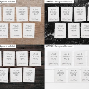 8.5x11 Letter Size Paper Mockup Bundle | Show up to 15 Sheets on One ...