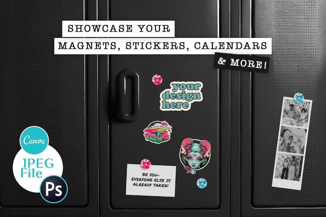 Black Locker Mock up for Magnets Stickers Calendars Signs Photos & More ...