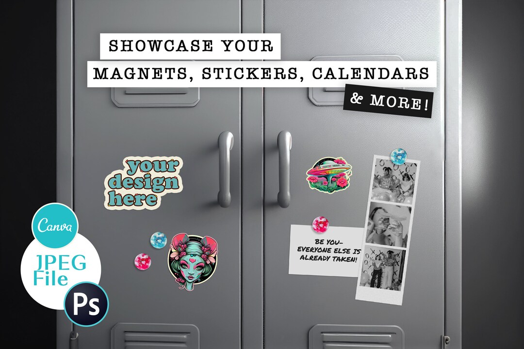 Light Grey Locker Mock up for Magnets Stickers Calendars Signs Photos ...