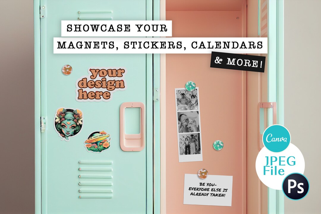 Pastel Locker Mock up for Magnets Stickers Calendars Signs Photos ...
