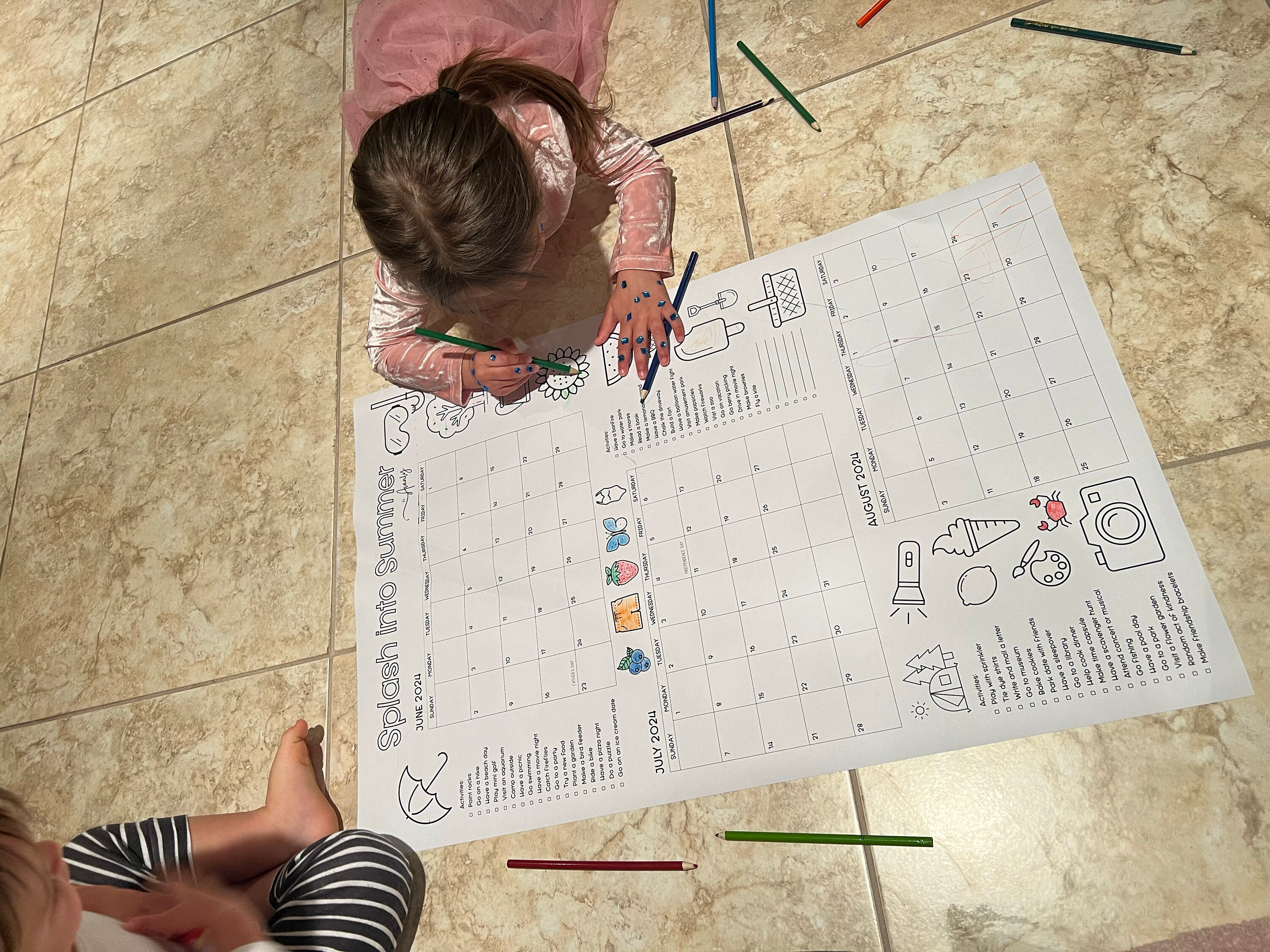 Kids Summer Activities Calendar, Activities Calendar, Kids Summer Fun ...