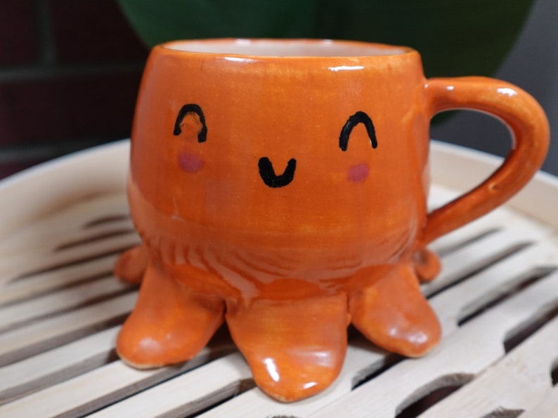 Cute Mug, Mug, Handcrafted Mug, Octopus Mug, Coffee, Moody Mug, Gift ...
