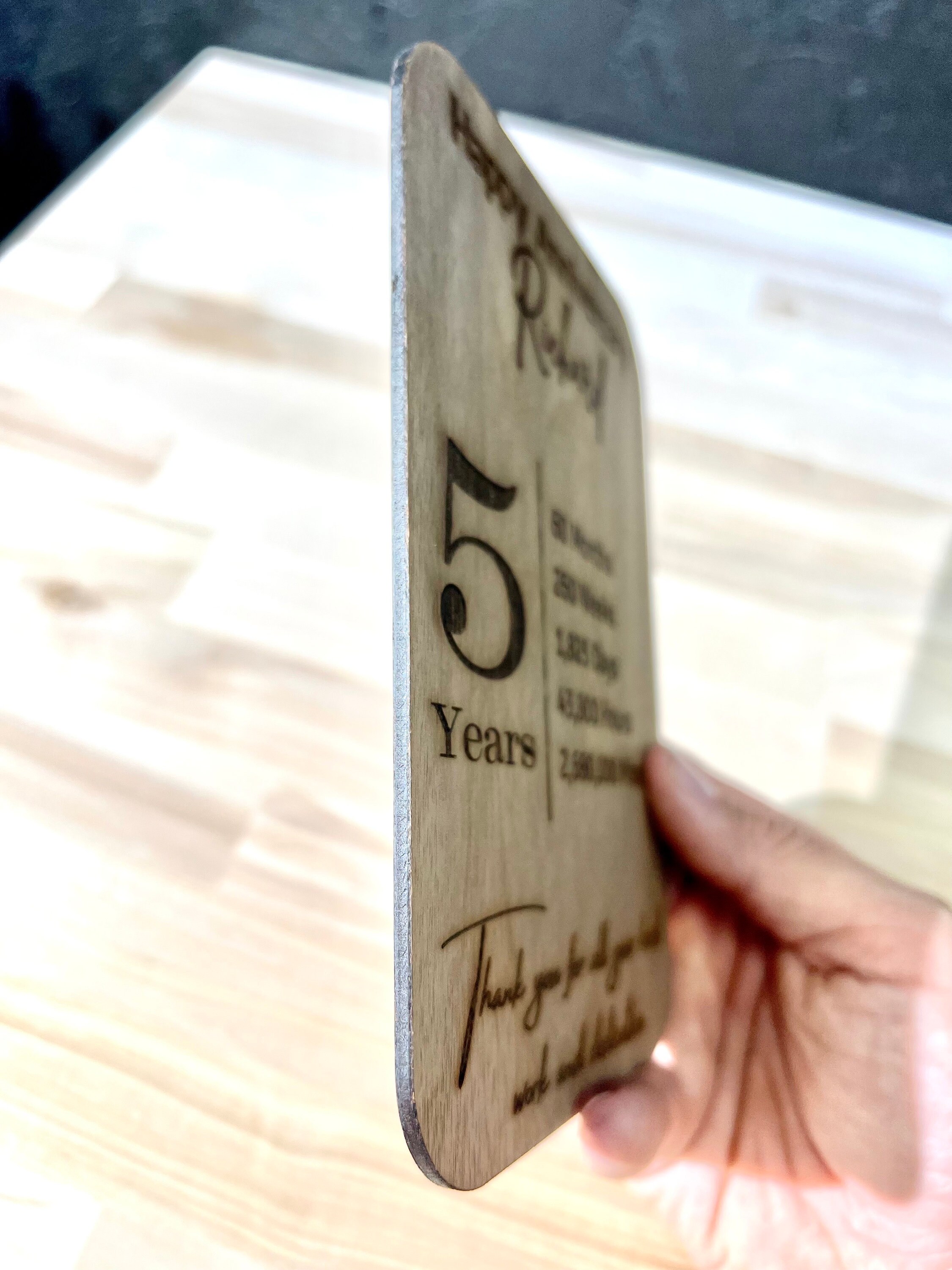 Personalized Gift for Employee for 5 Year Work Anniversary Custom ...