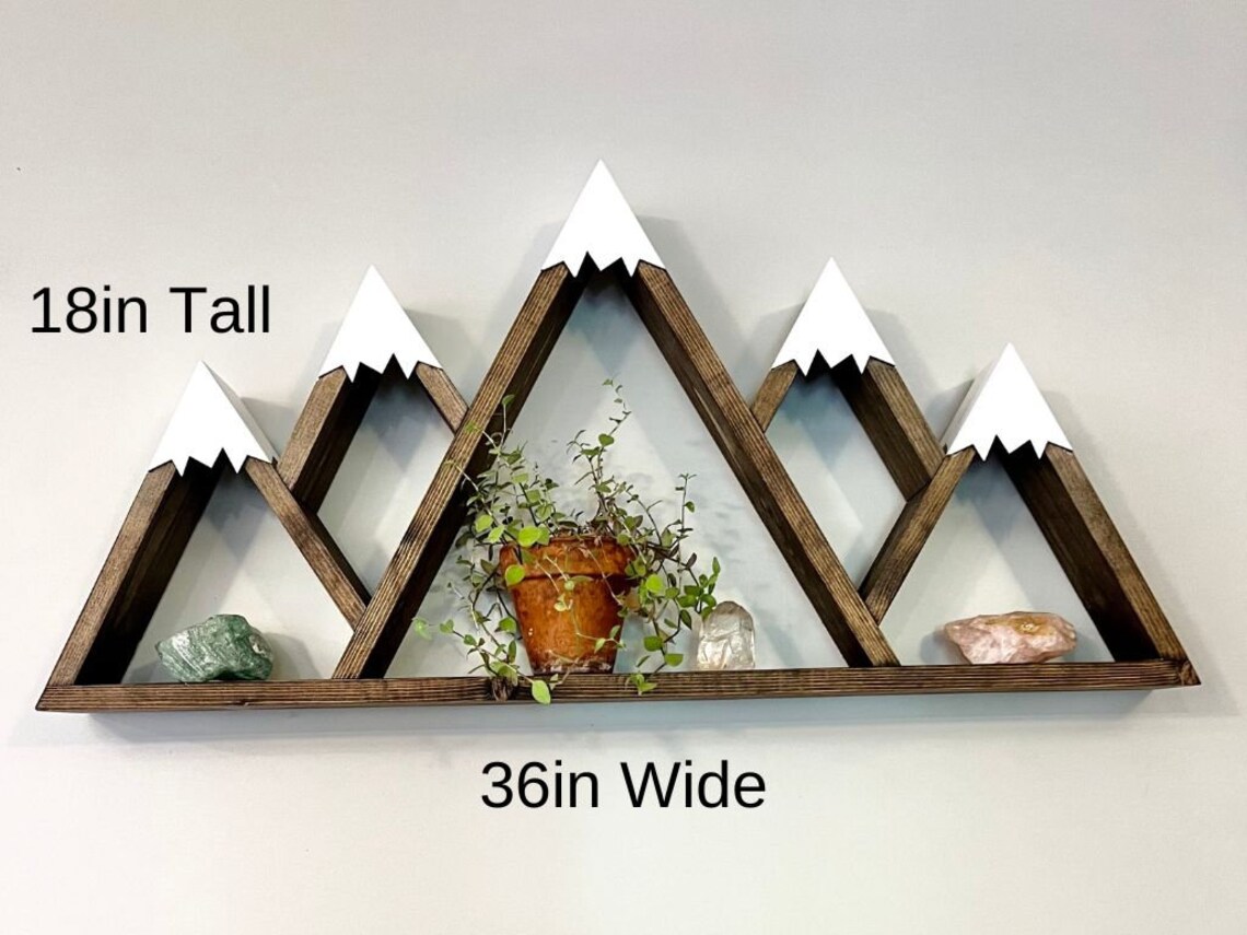 Floating Mountain Shelf Rustic Decor Cabin Outdoor Themed Wall - Etsy