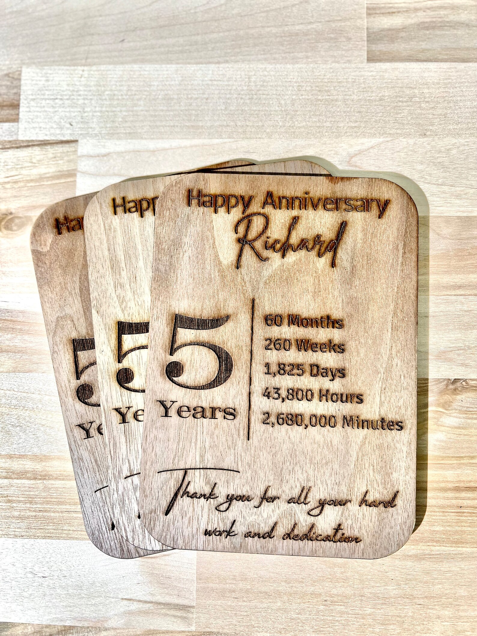Personalized Gift for Employee for 5 Year Work Anniversary Custom ...