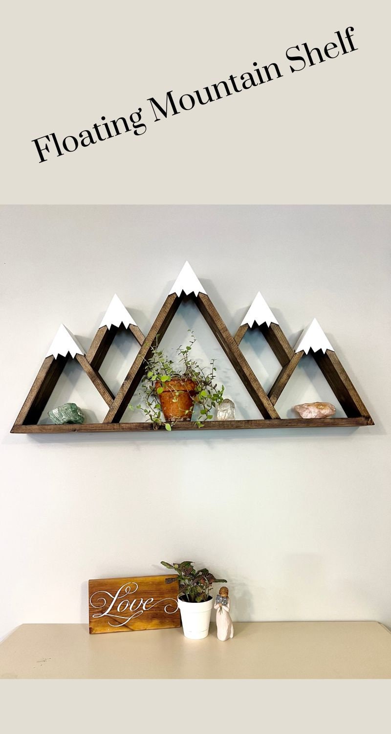 Floating Mountain Shelf Rustic Decor Cabin Outdoor Themed Wall - Etsy