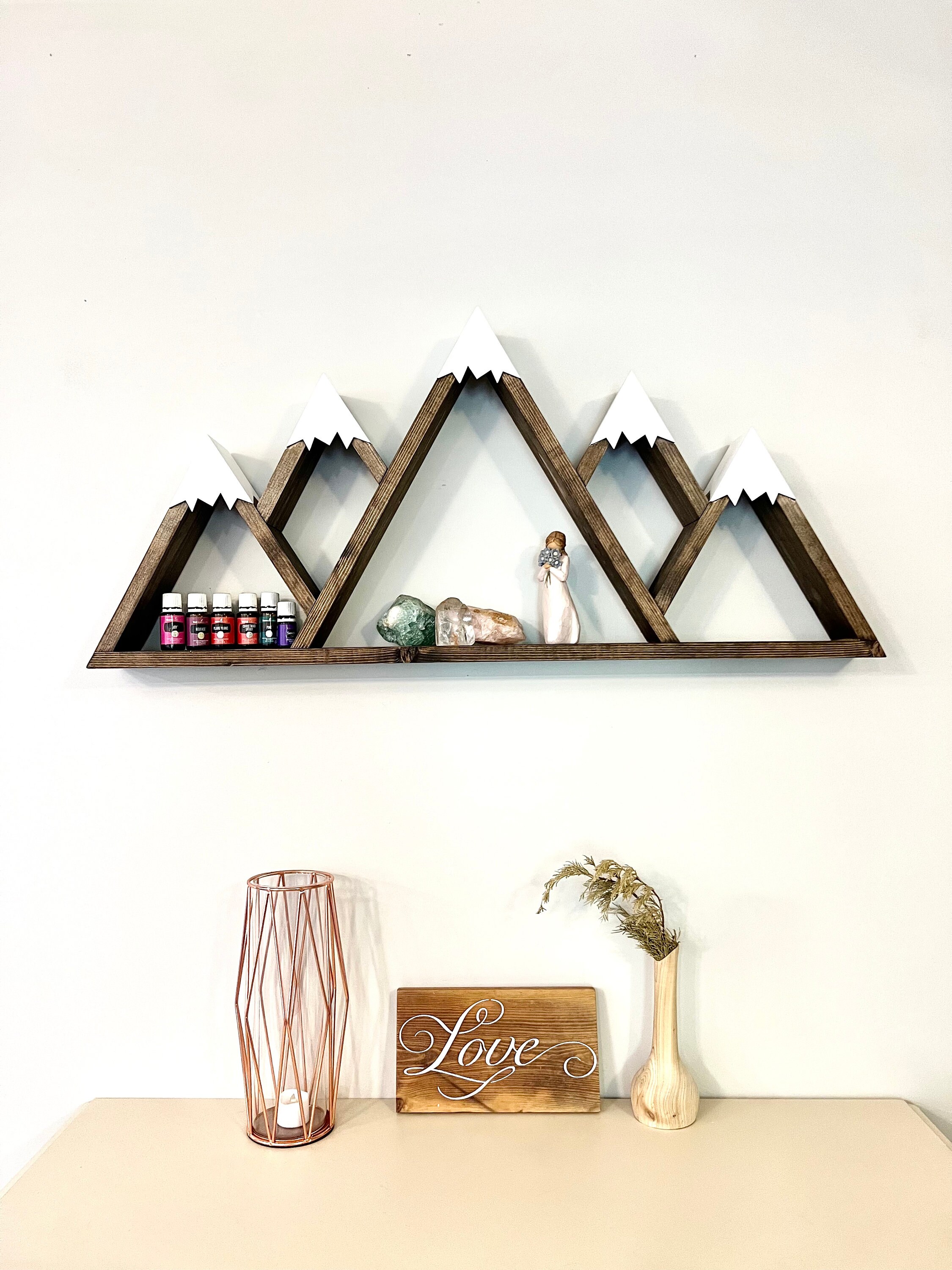Floating Mountain Shelf Rustic Decor Cabin Outdoor Themed Wall - Etsy