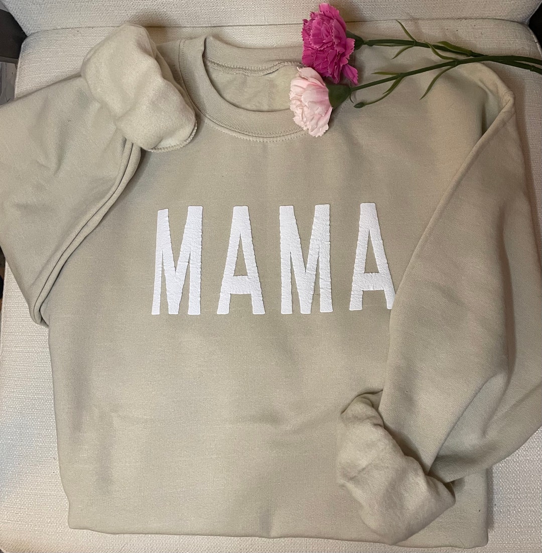 MAMA Puff Vinyl Sweatshirt - Etsy