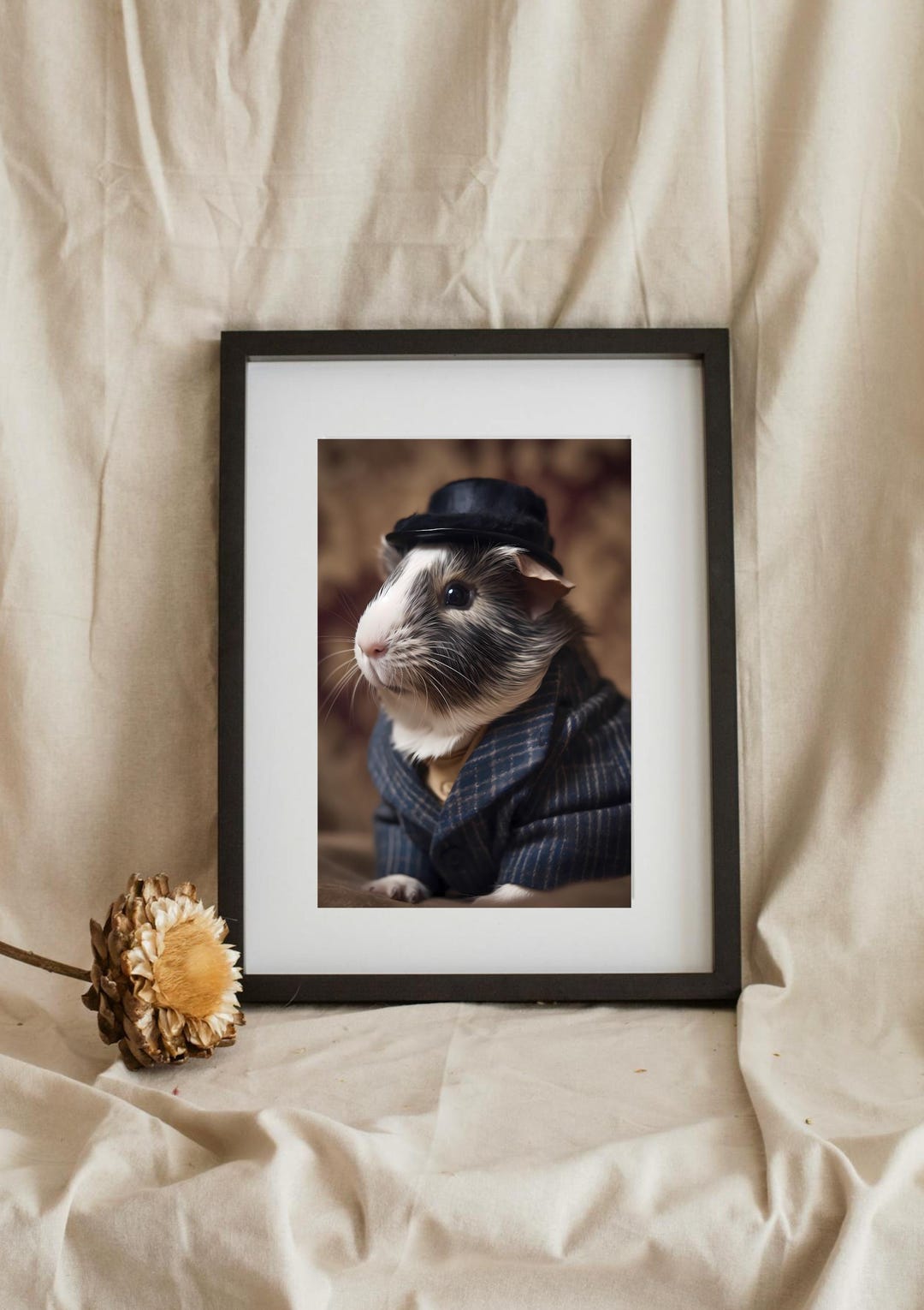 Mr. Wigglepuff | Victorian Guinea Pig Portrait – Digital Download (high ...