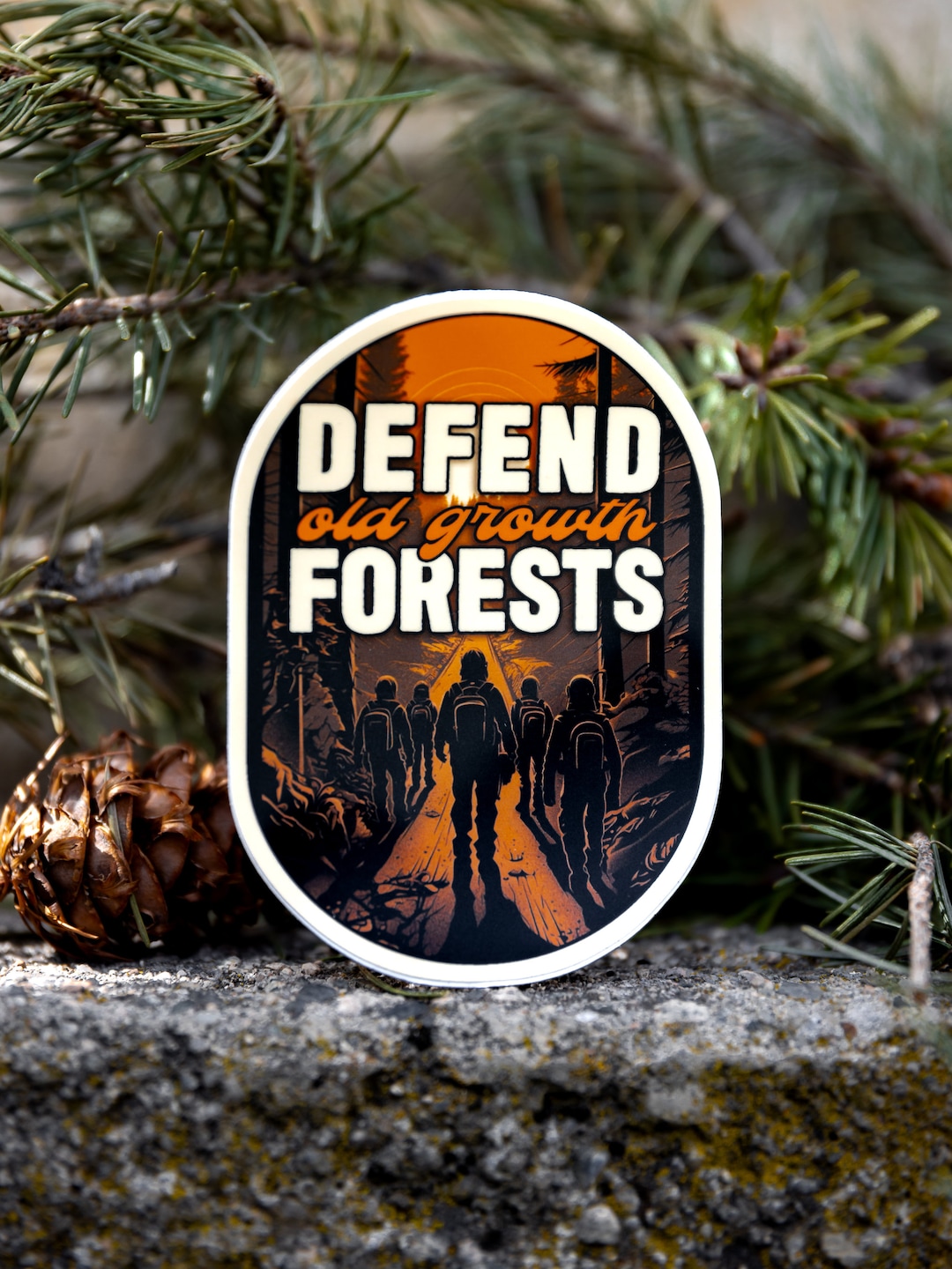 Old Growth Forests Decal, Environmental Awareness Art Sticker ...