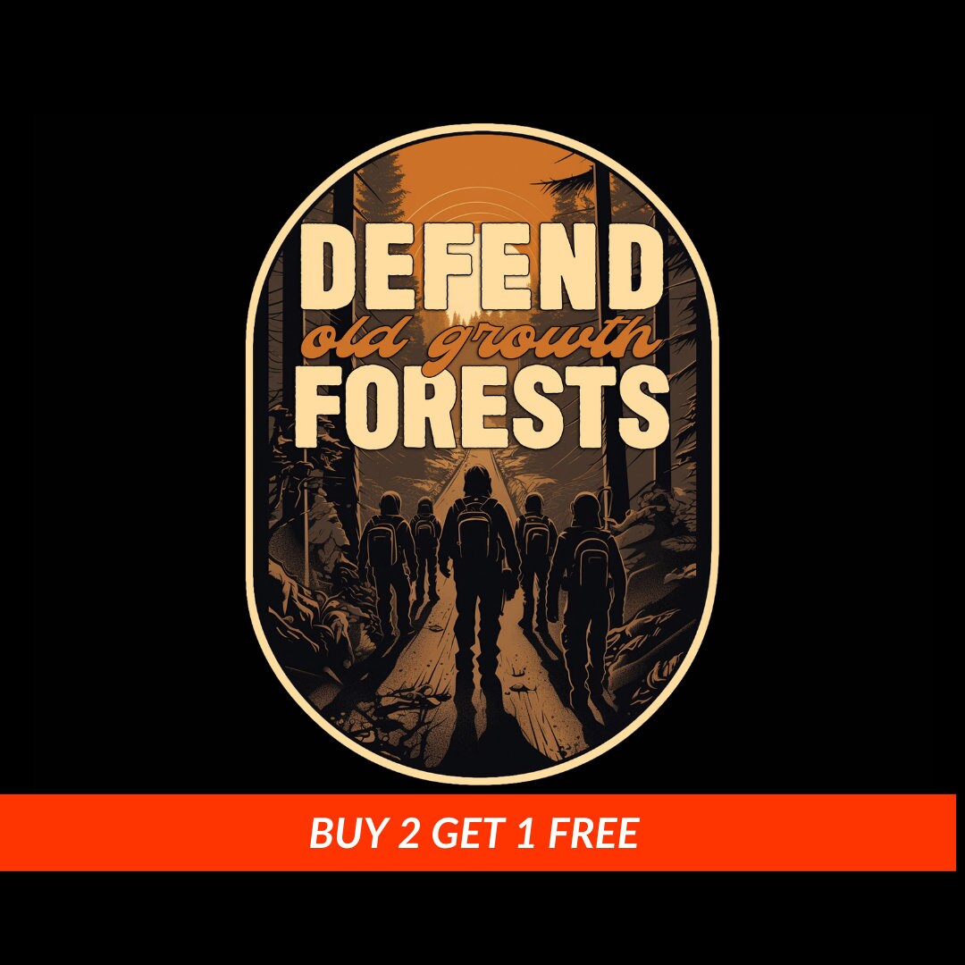 Old Growth Forests Decal, Environmental Awareness Art Sticker ...