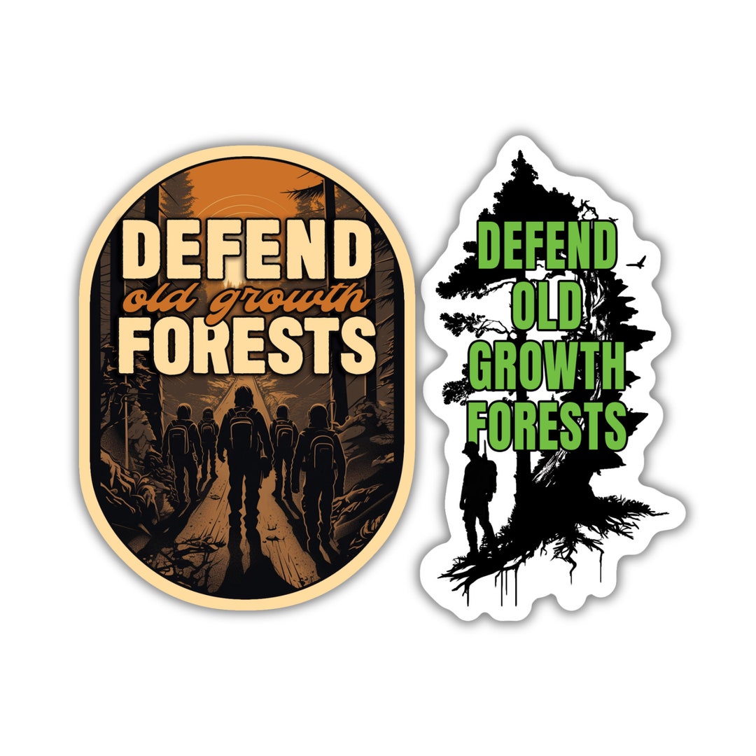 Old Growth Forests Decal Set, Environmental Awareness Sticker Pack ...