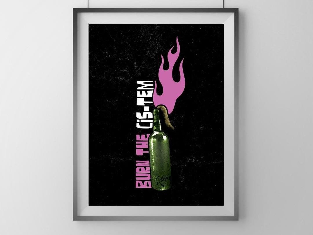 Burn the Cis-tem Digital Bundle, Queer Downloadable Print, LGBTQ Mobile Wallpaper Background ...