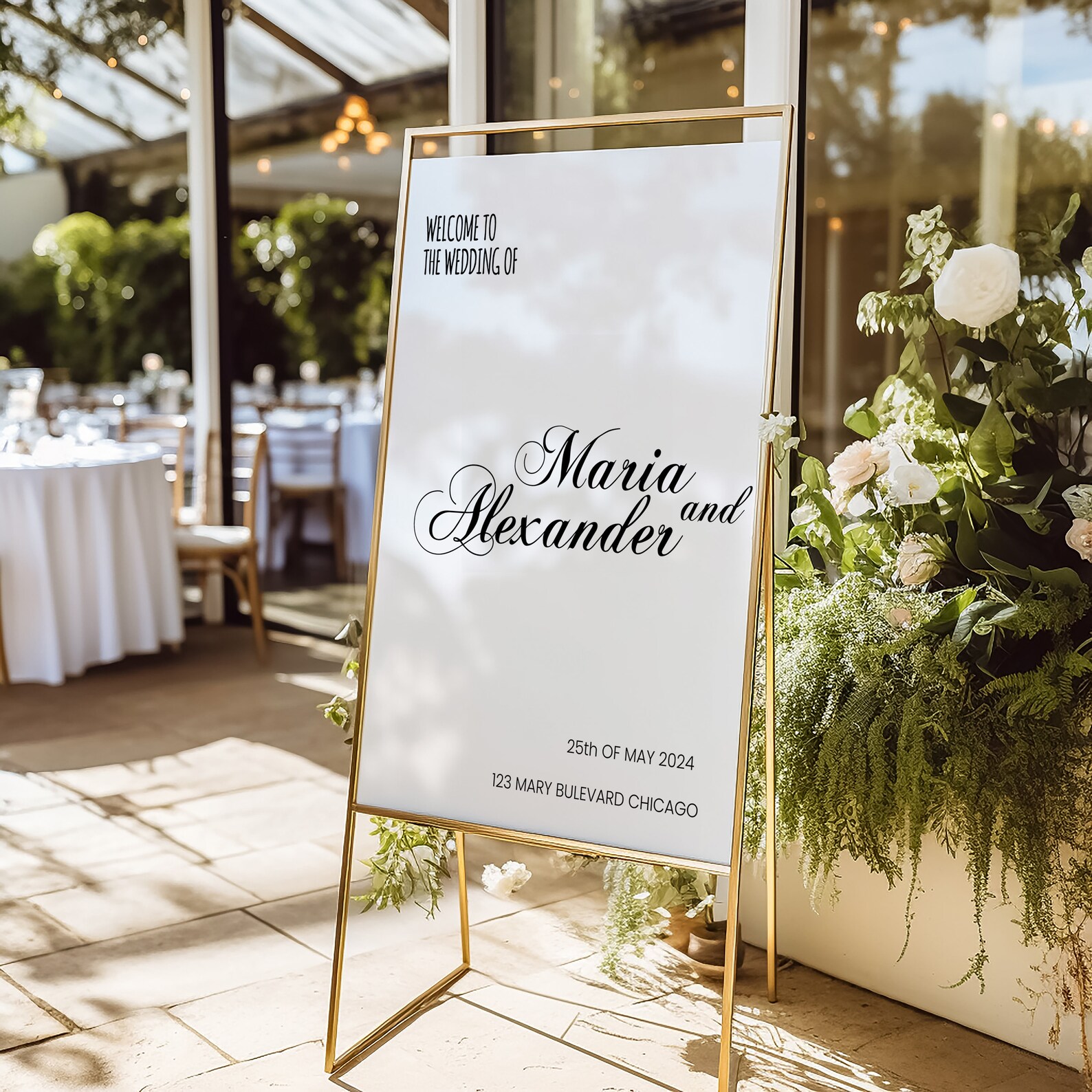 Minimalist Wedding Welcome Sign Template, Modern Calligraphy Sign ...